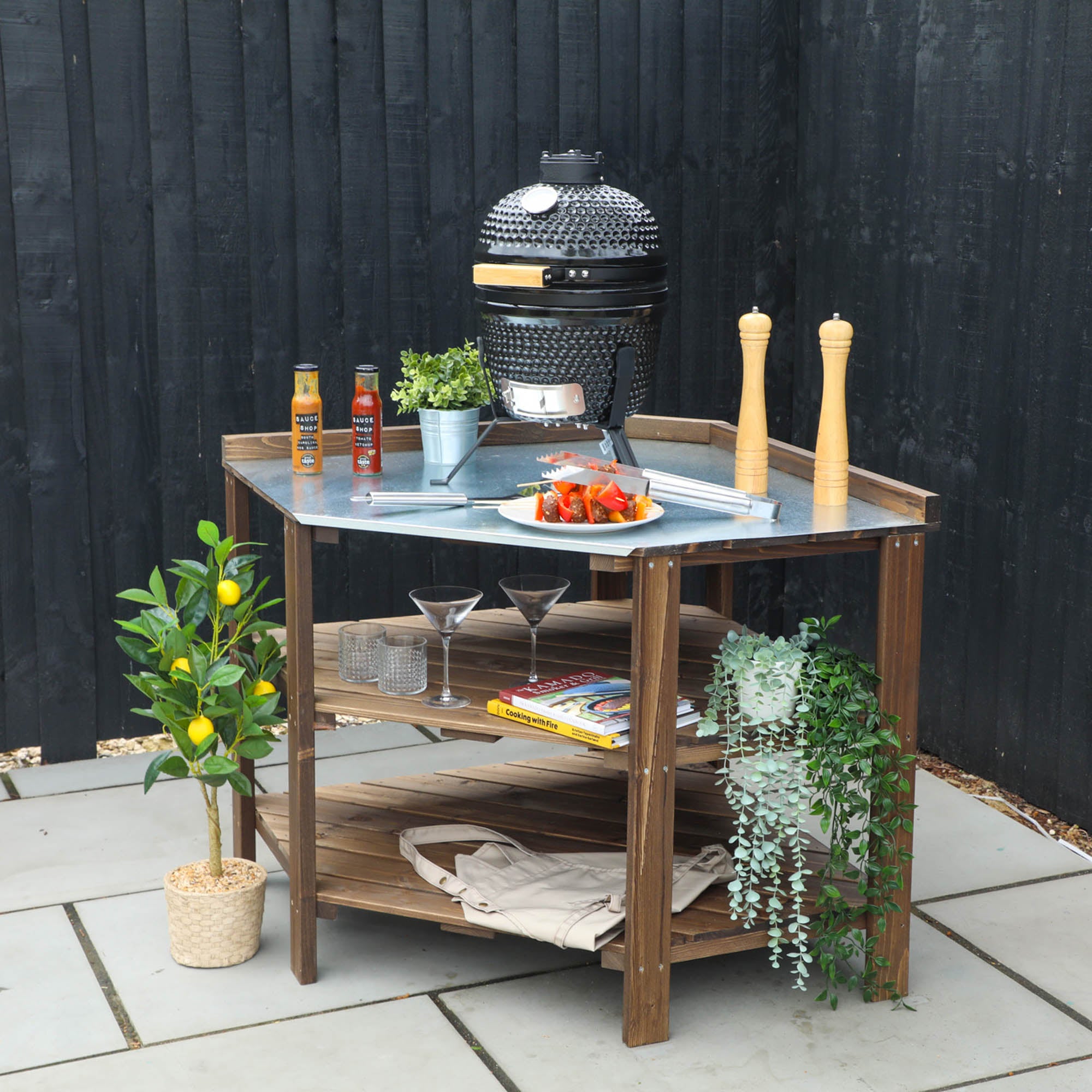 Trent Outdoor Kitchen Corner Table Waltons