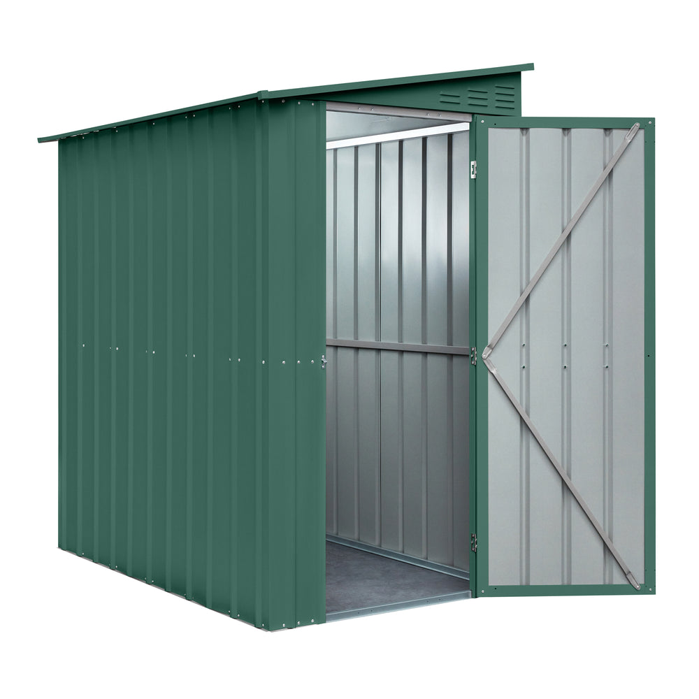 Globel Green Pent Lean-to Metal Shed – Waltons