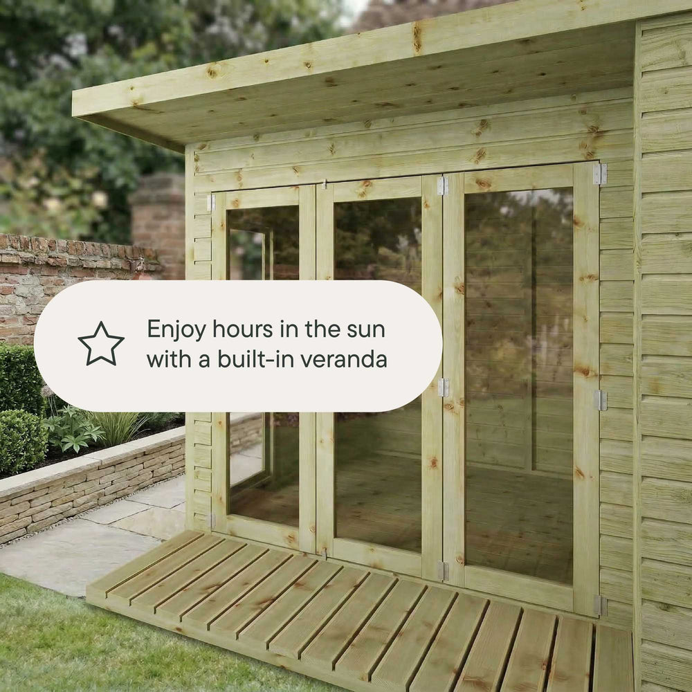 Contemporary Summerhouse with Side Shed – Waltons