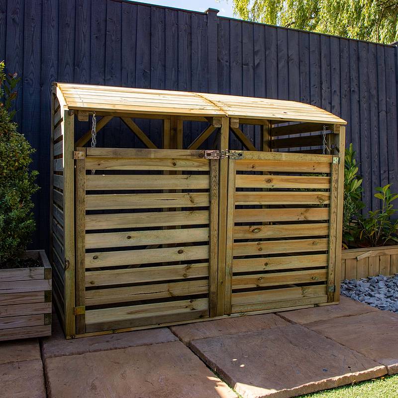 Pressure Treated Double Bin Store – Waltons