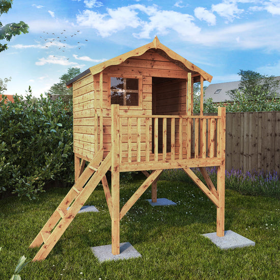 Poppy Tower Wooden Playhouse – Waltons