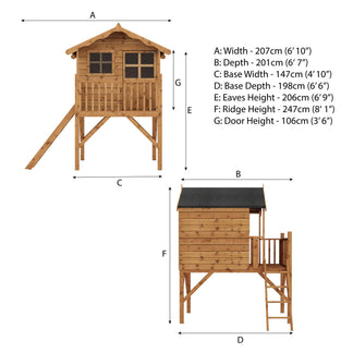 Poppy Tower Wooden Playhouse – Waltons
